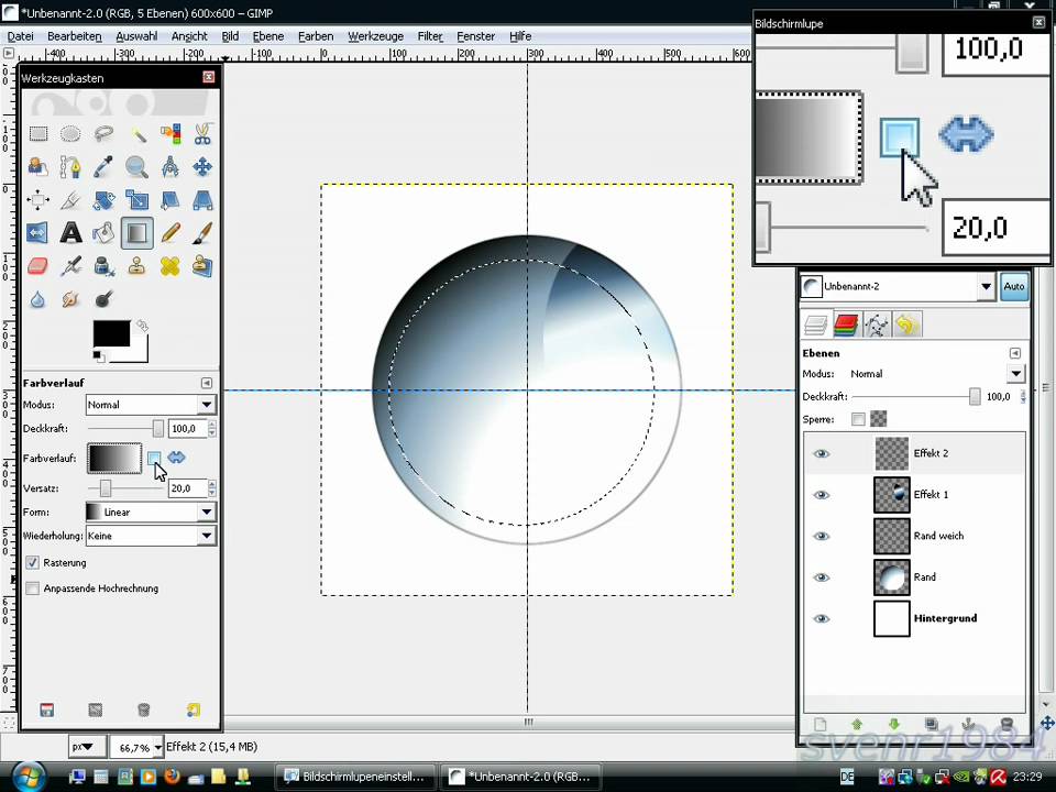 Gimp einen aufwendigen Button erstellen 1 von 3 - YouTube