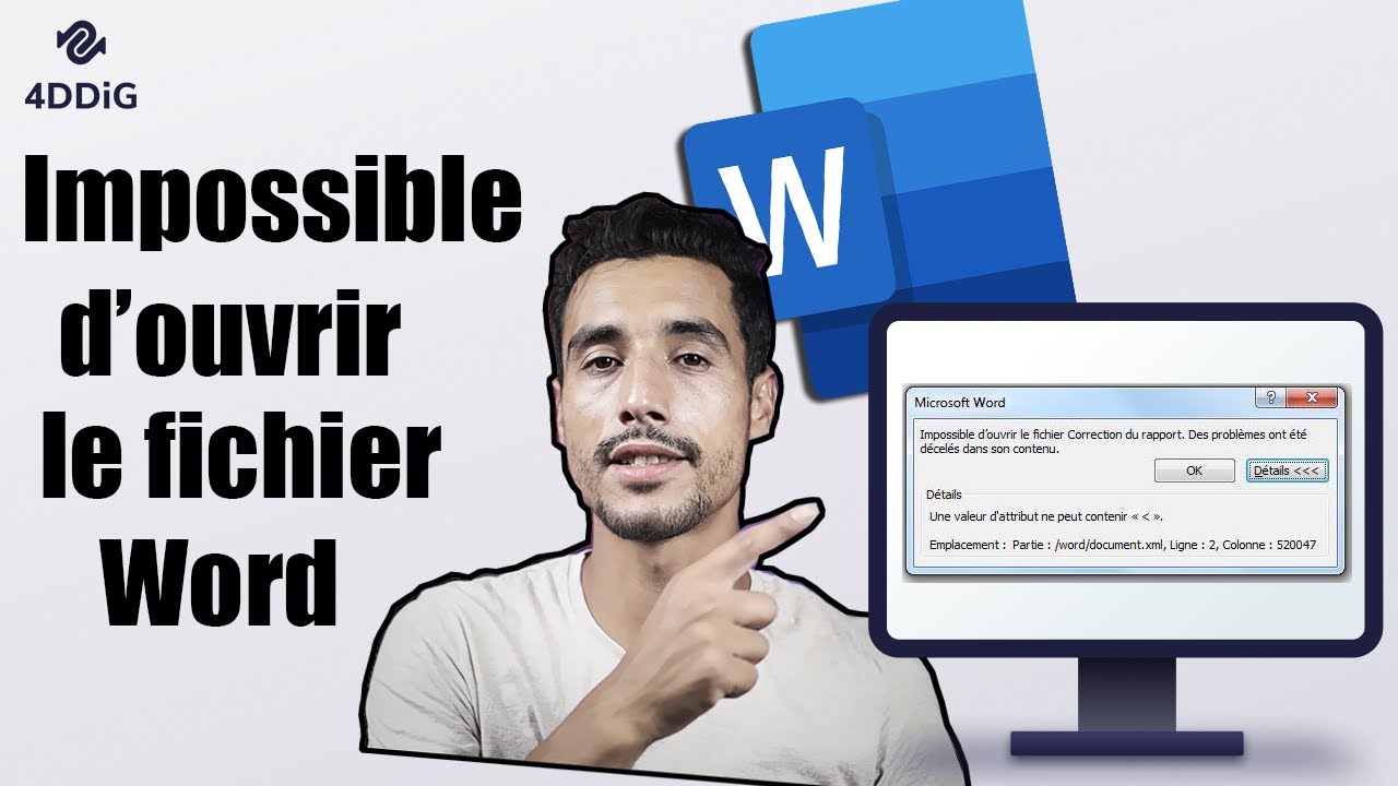 Impossible d'ouvrir le fichier Word, Des problèmes ont été décelés dans son contenu [5 Solutions ...