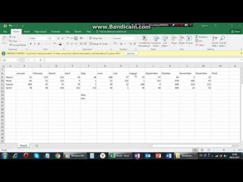 Excel emeliyatlari haqda qisaca melumat. Brief information about Excel operation