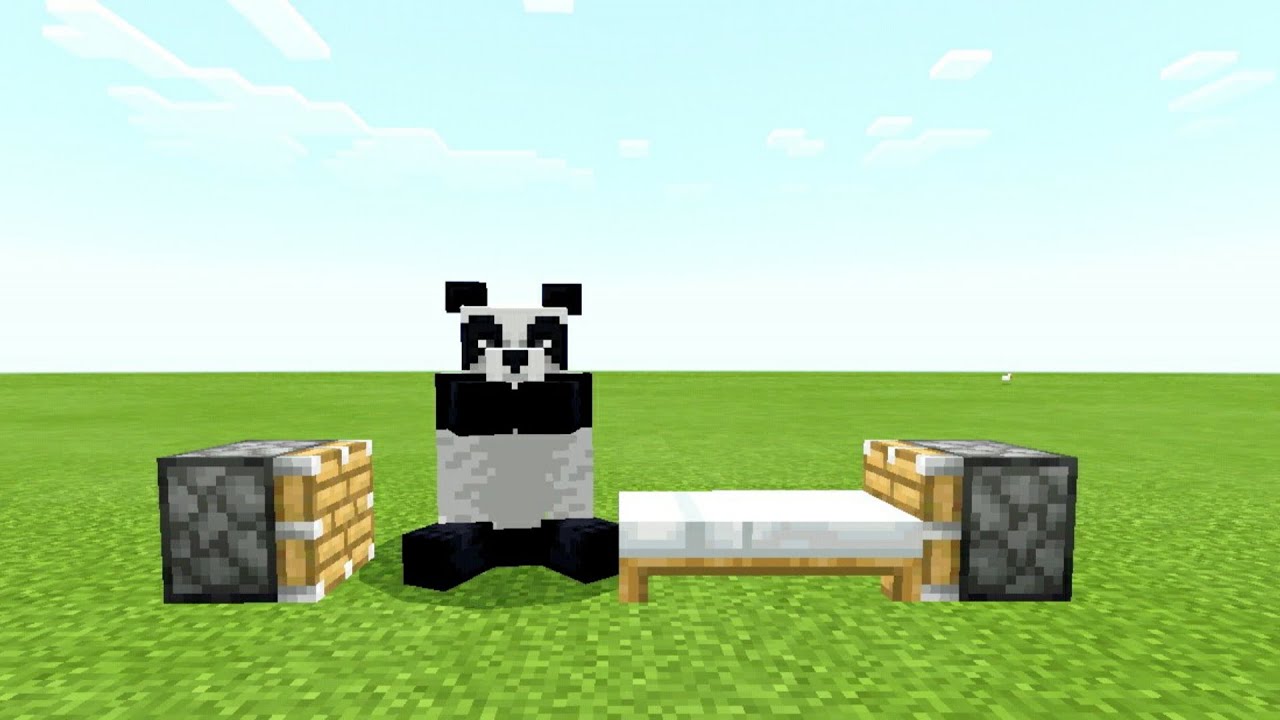 What If You Print Panda + Bed =? ,Minecraft Piston Trick - YouTube
