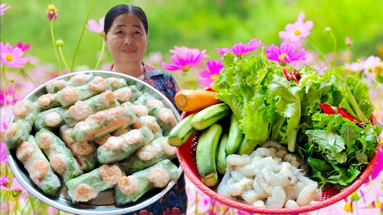 វិធីធ្វើគួង ឬ ណែមឆៅ នឹងធ្វើទឹកត្រីអោយមានរសជាតិឆ្ងាញ់-Fresh Spring Roll ...