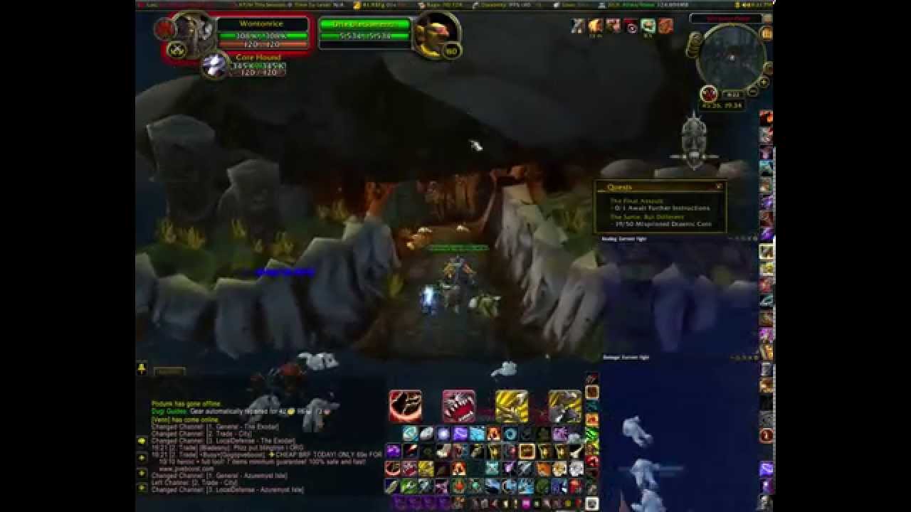 How to get ' The Kurken '/Core Hound on Azuremyst Isle. - YouTube