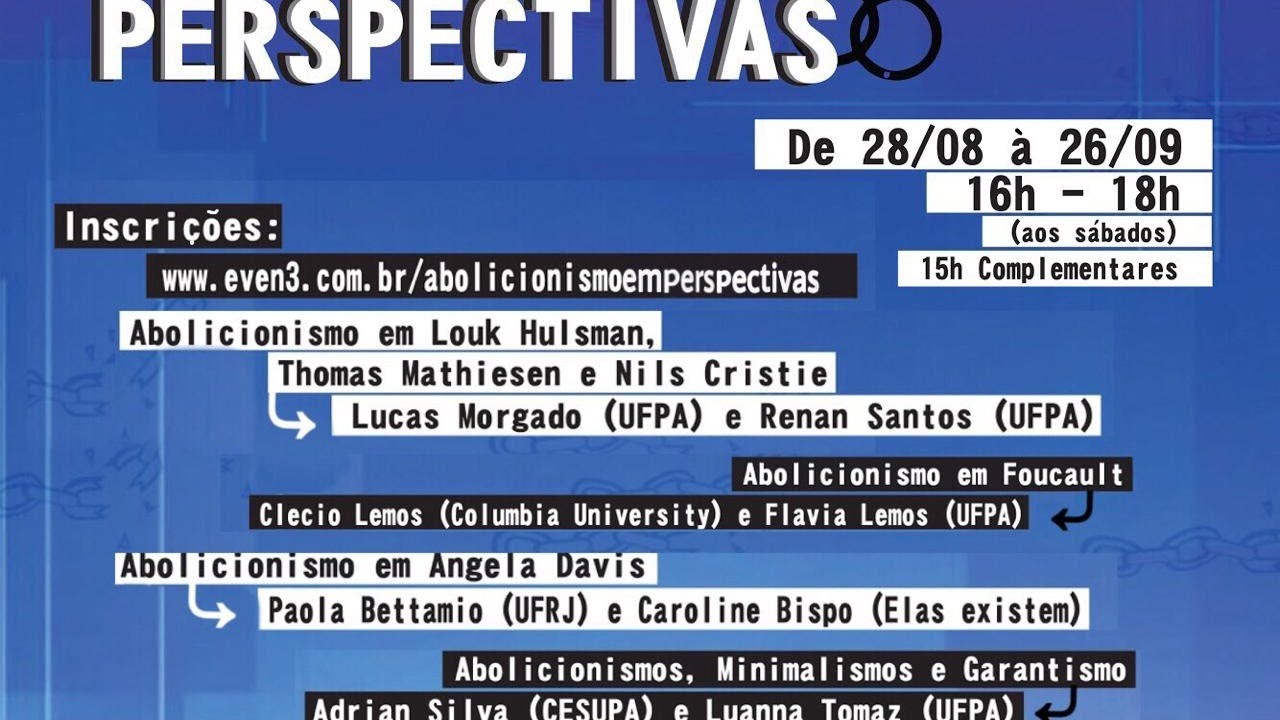 Curso "Abolicionismo em Perspectivas" - Abolicionismo Hulsman, Thomas ...