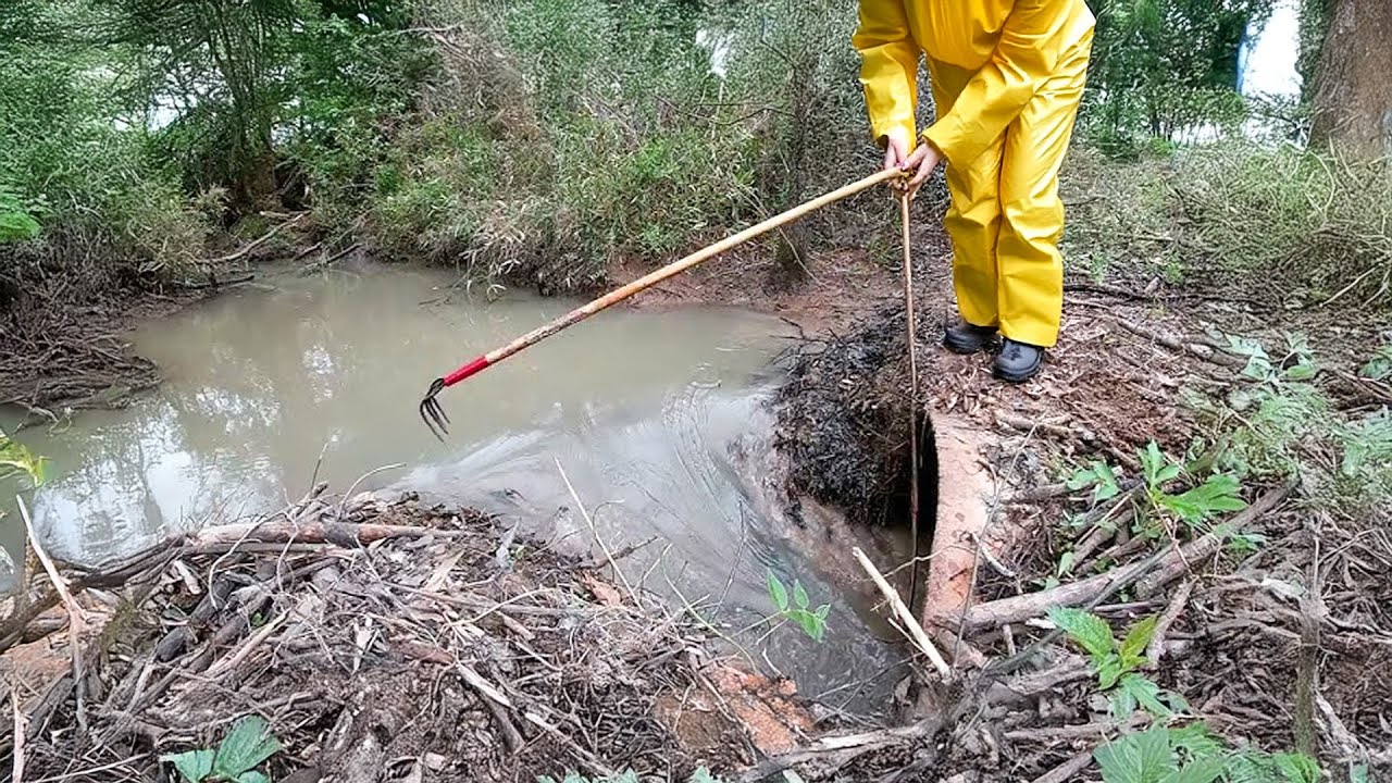 Massive Debris Removal The Culvert Debris Removal Process - YouTube