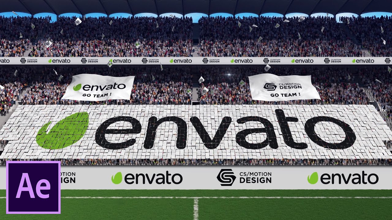 Stadium Crowd with Card Flip Stunt /After Effects Template - YouTube