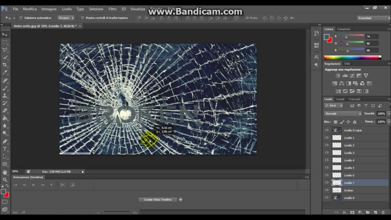 Effetto vetro rotto e scritta - Tutorial - YouTube