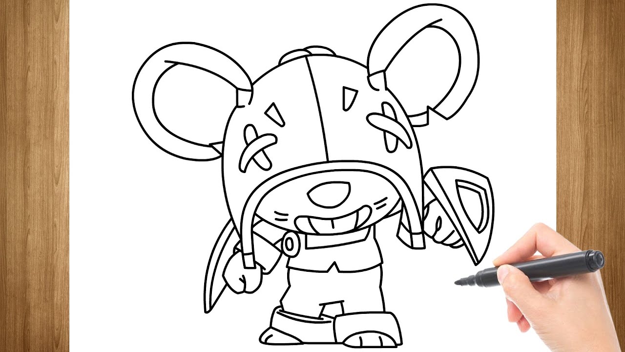 How To Draw Moe from Brawl Stars - YouTube