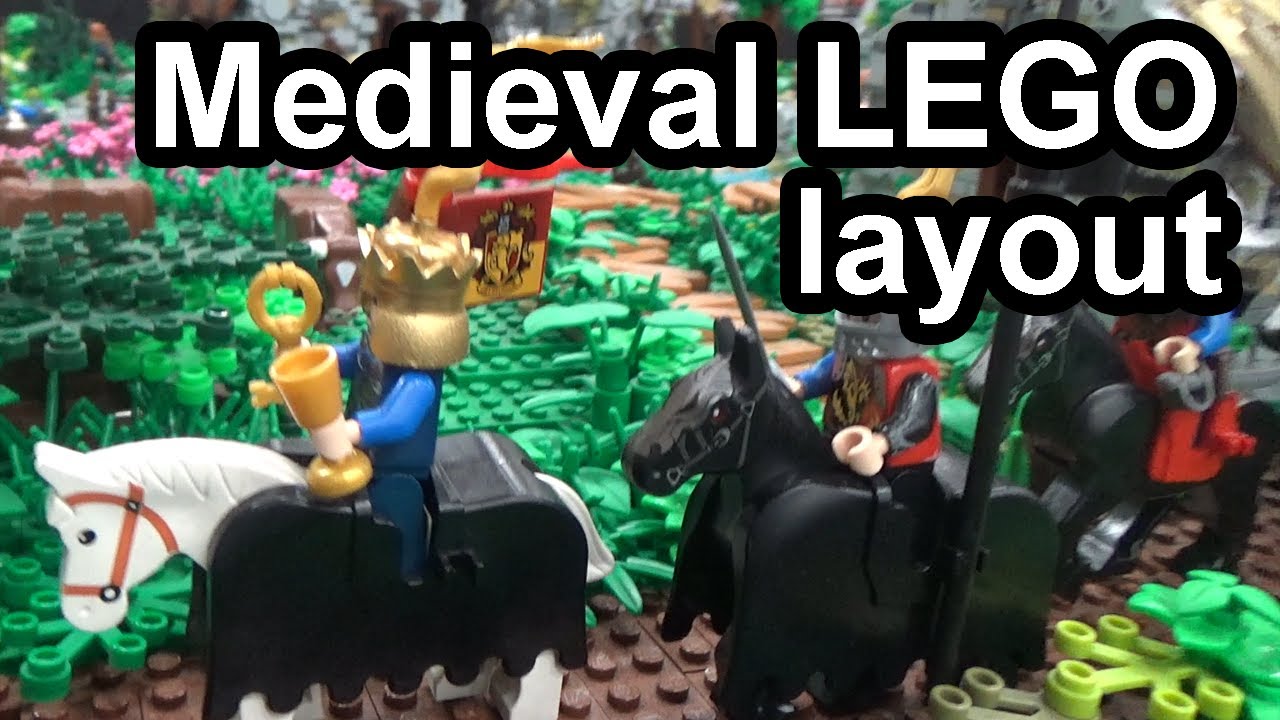 LEGO Medieval layout - Skærbæk Fan Weekend 2022 - YouTube