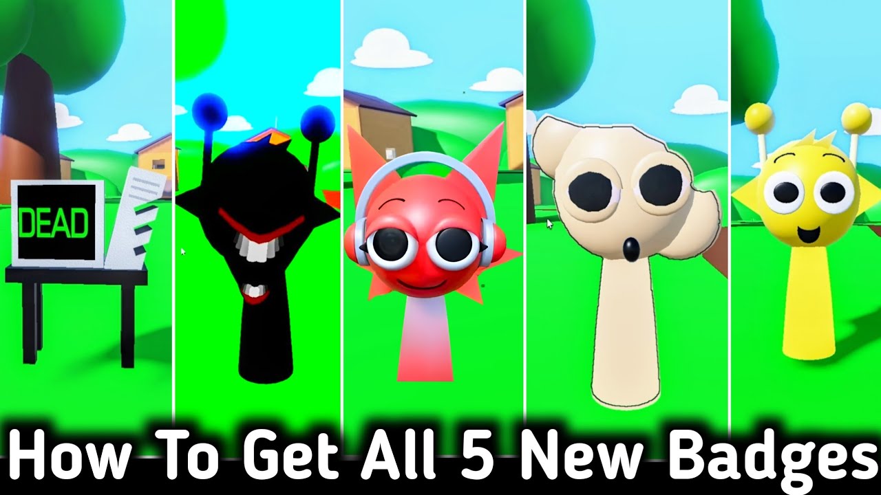 How To Get All 5 Badges In 3D Sprunki RP And Animations New Update Full ...