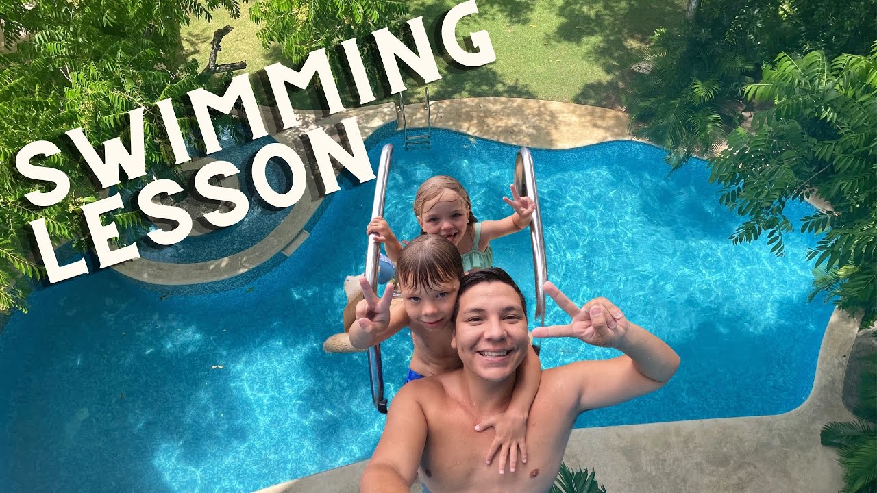 swimming lesson for kids 🏊 it took only one week - YouTube
