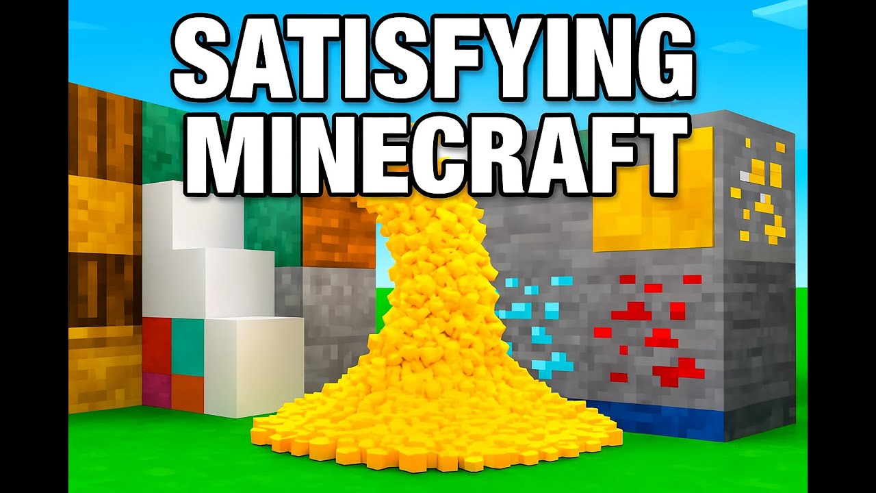 Satisfying minecraft (this is why you should use ore harvester) - YouTube