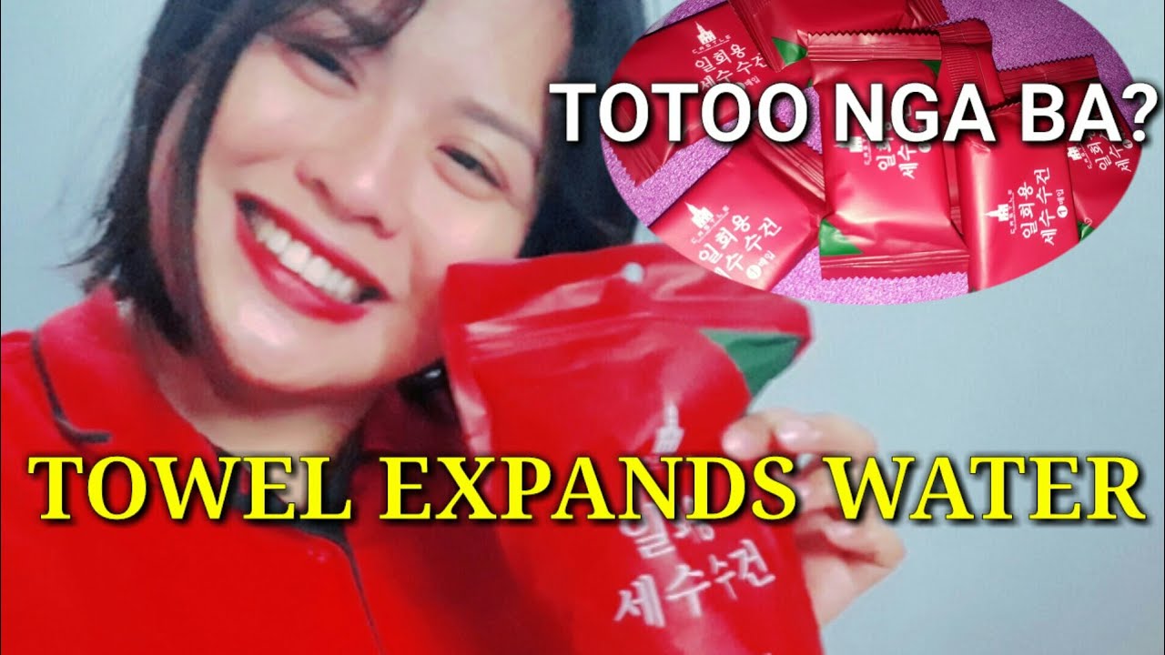 MAGIC TOWEL EXPANDS IN WATER| MAGIC TOWEL NABILINKO SA SHOPEE - YouTube