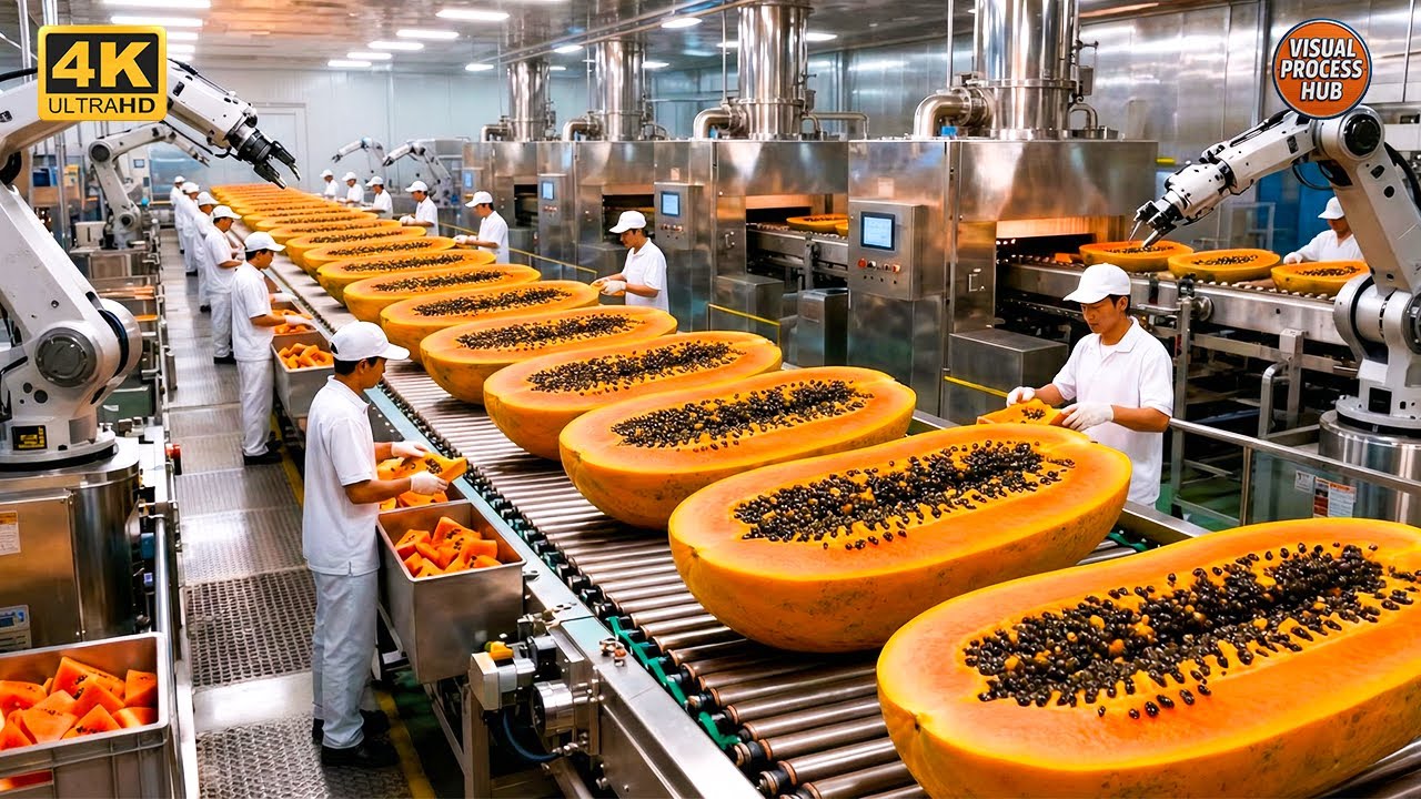 Inside a Modern Papaya Factory: From Farm to Dessert (Complete Process ...