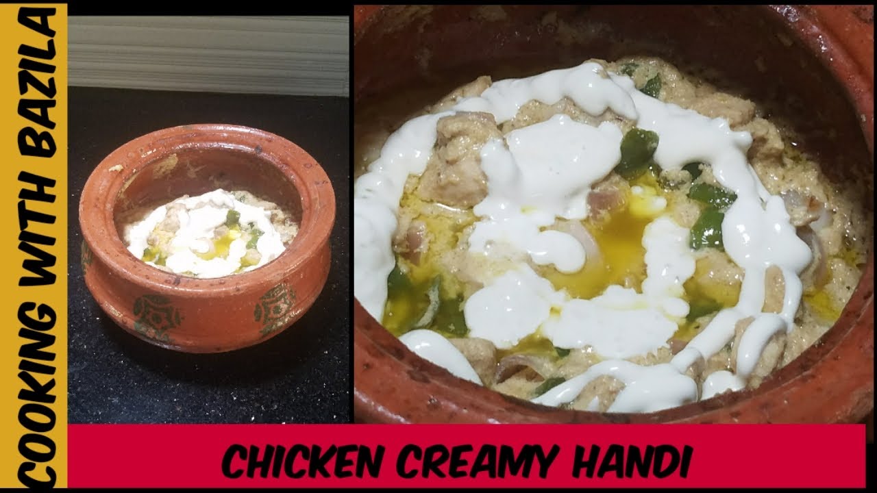 chicken creamy handi/ restaurant style creamy chicken handi #handi # ...