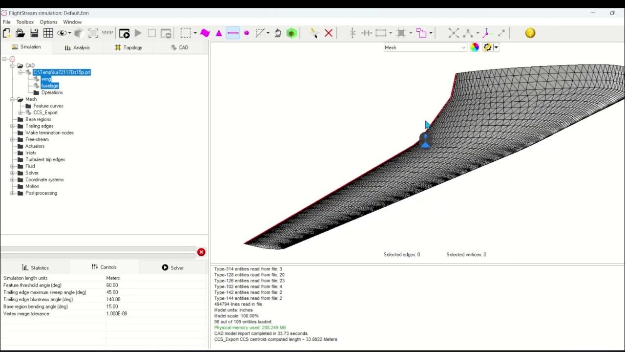 FlightStream Tutorial: Meshing the NASA CRM Part 1 - IGS to CCS Wing - YouTube