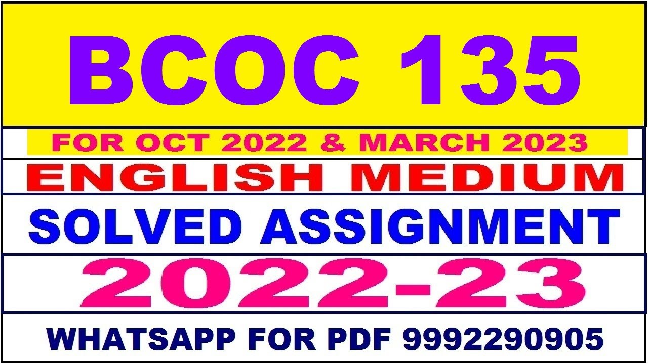 bcoc 135 solved assignment 2022-23 in english | bcoc 135 solved ...