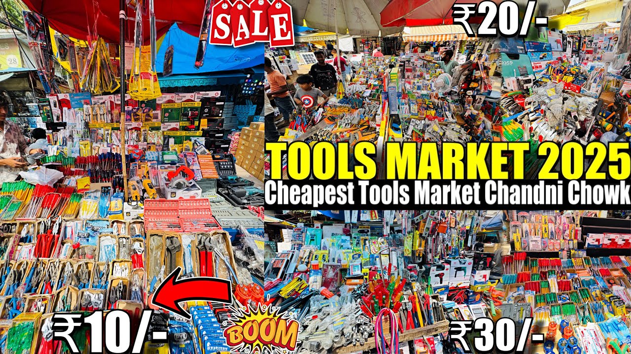 Tools Market Chandni Chowk सिर्फ़ 10₹🤯 | Lajpat Tai Tools Market ...