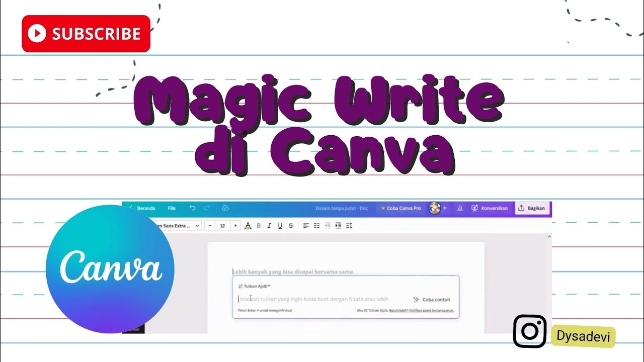 Magic Write (AI) di Canva - YouTube