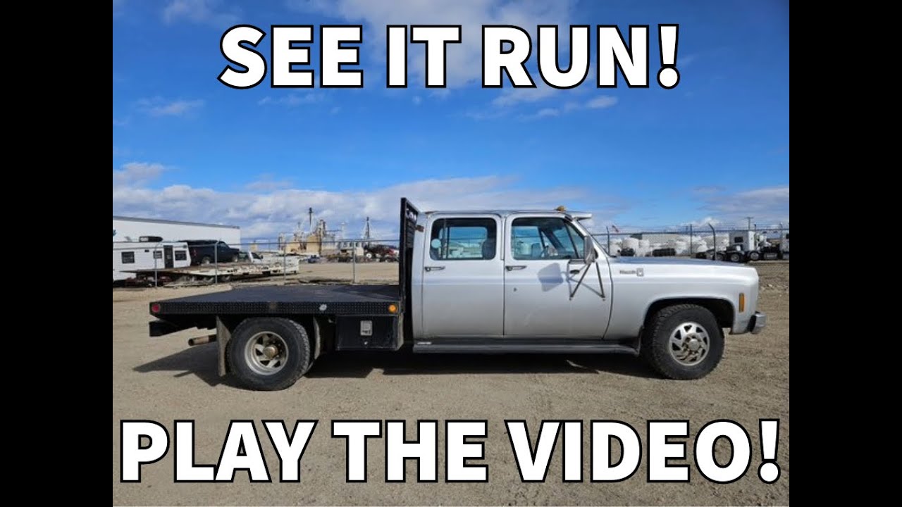 7275 • 1978 Chevy Silverado 30 Crew Cab Square Body Flatbed - YouTube