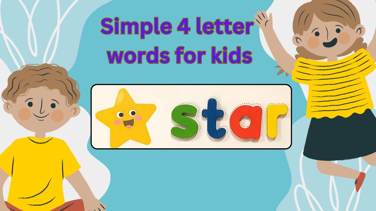 Four Letter Words Preschool Learning 4 Letter Words Kids Education ...