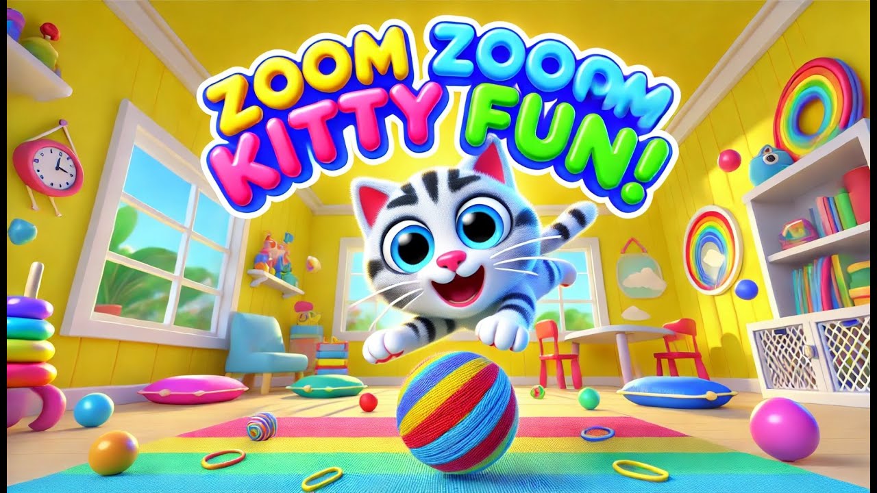 Zoom Zoom Kitty Fun ! Happy Songs | Song For Kids - YouTube