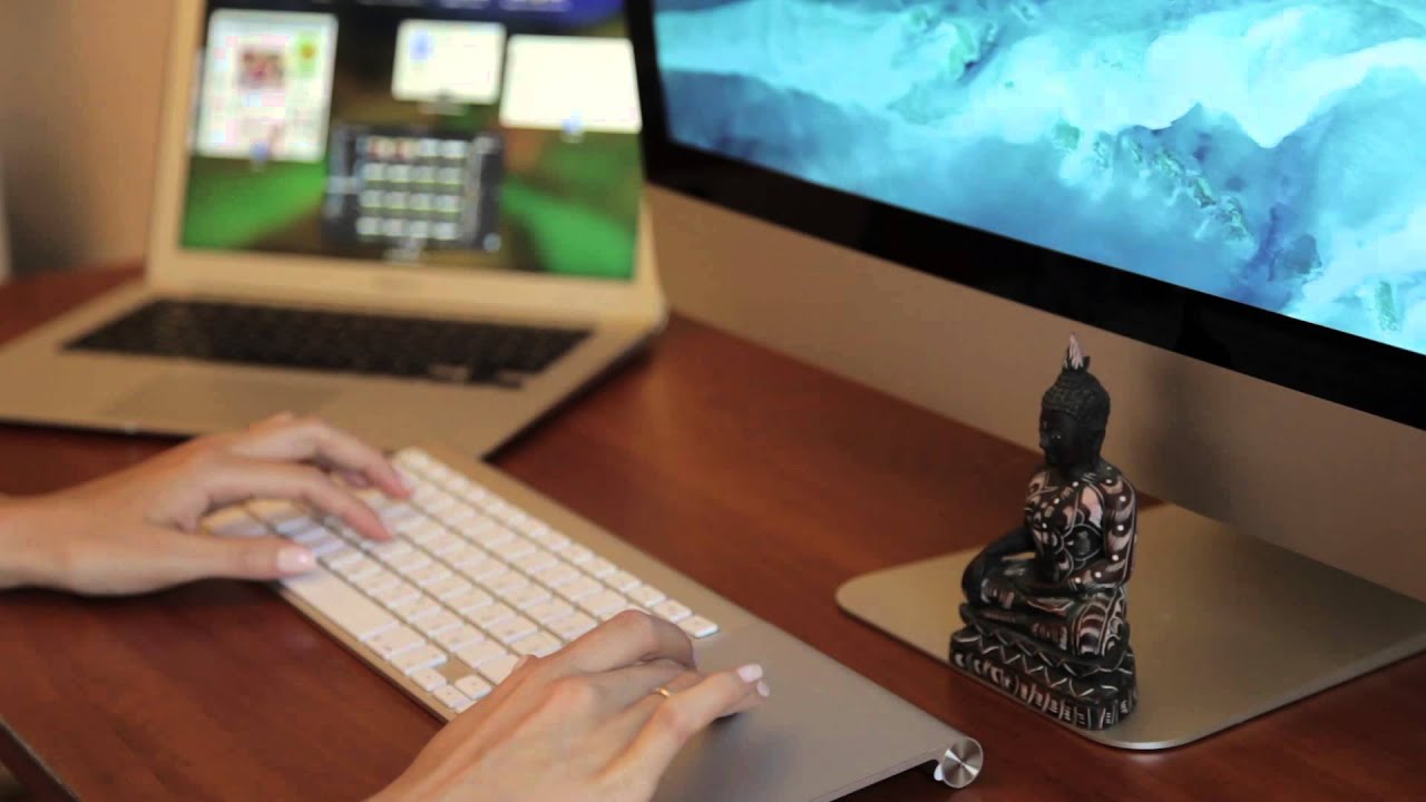 Designing At Wood Desk With Wireframe And Keyboard , Trackpad ...