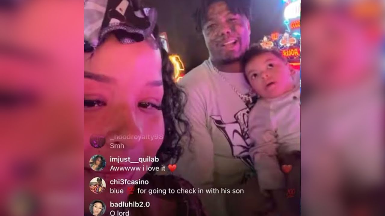 Blueface reunites with his family, chrisean rock, jr after being ...