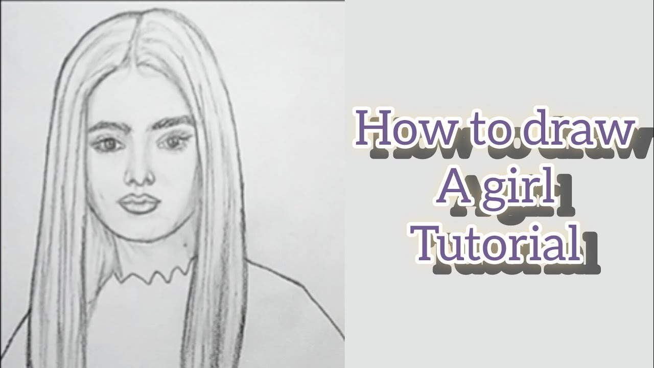 How to draw a girl tutorial #howtodraw #girl #tutorial - YouTube