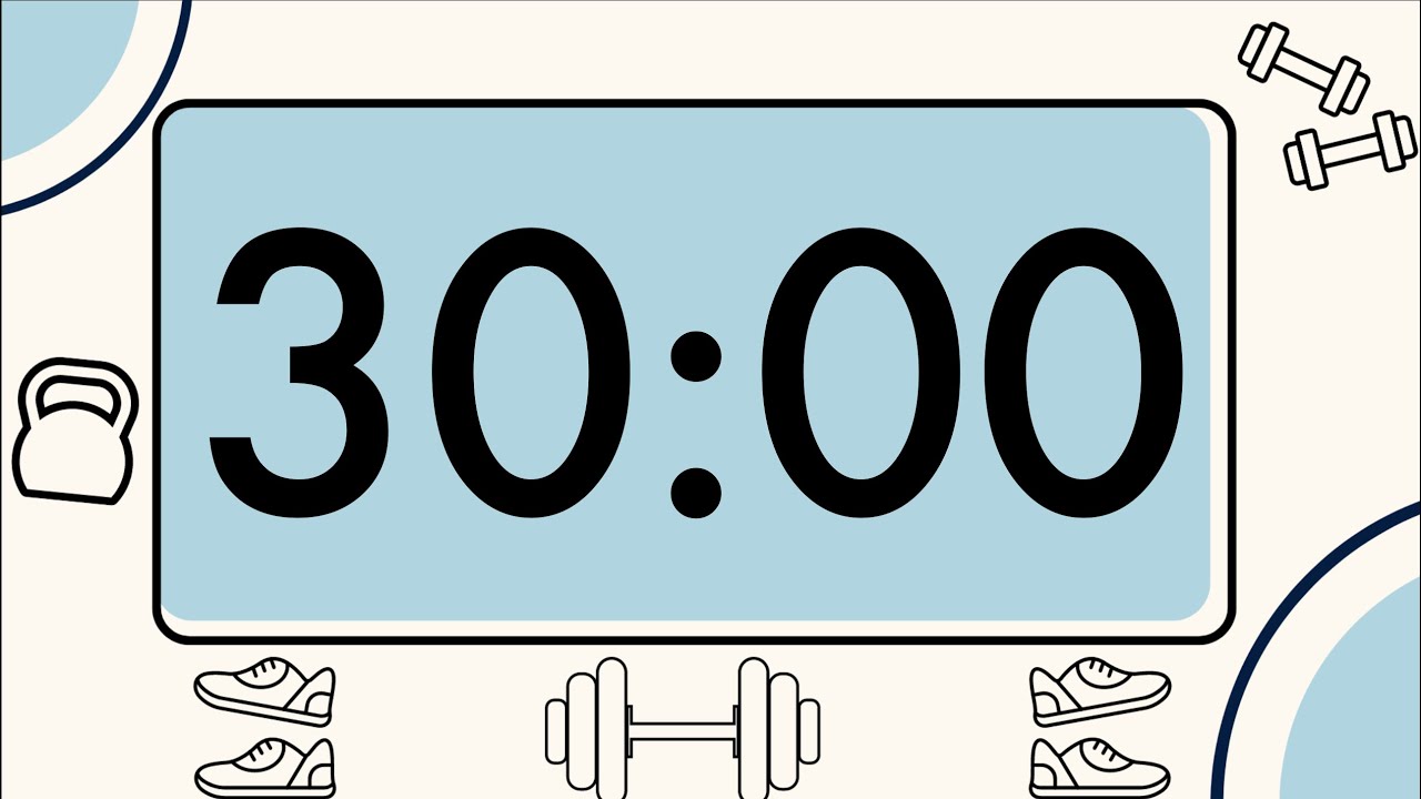 30 Minute Fun Exercise Timer | 30 Minute Classroom Timer | Synth Alarm ...