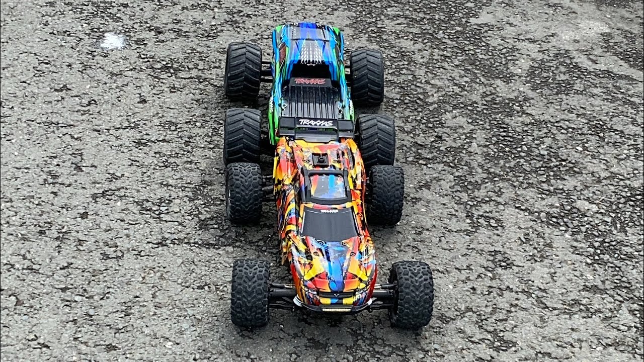 Traxxas stampede 4x4 and Traxxas rustler 4x4 vxl jumps, stunts and ...