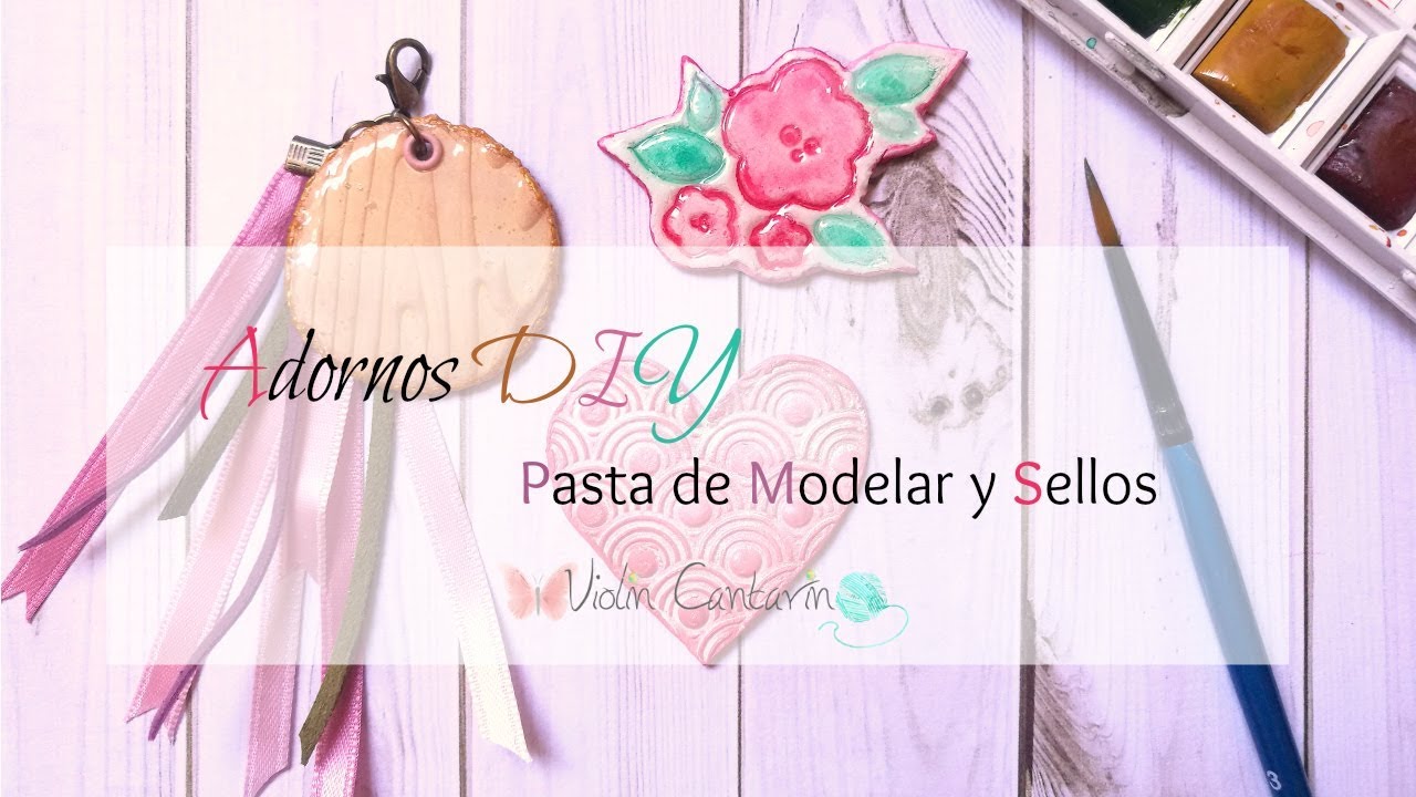 Adornos DIY: Pasta de modelar y sellos - YouTube