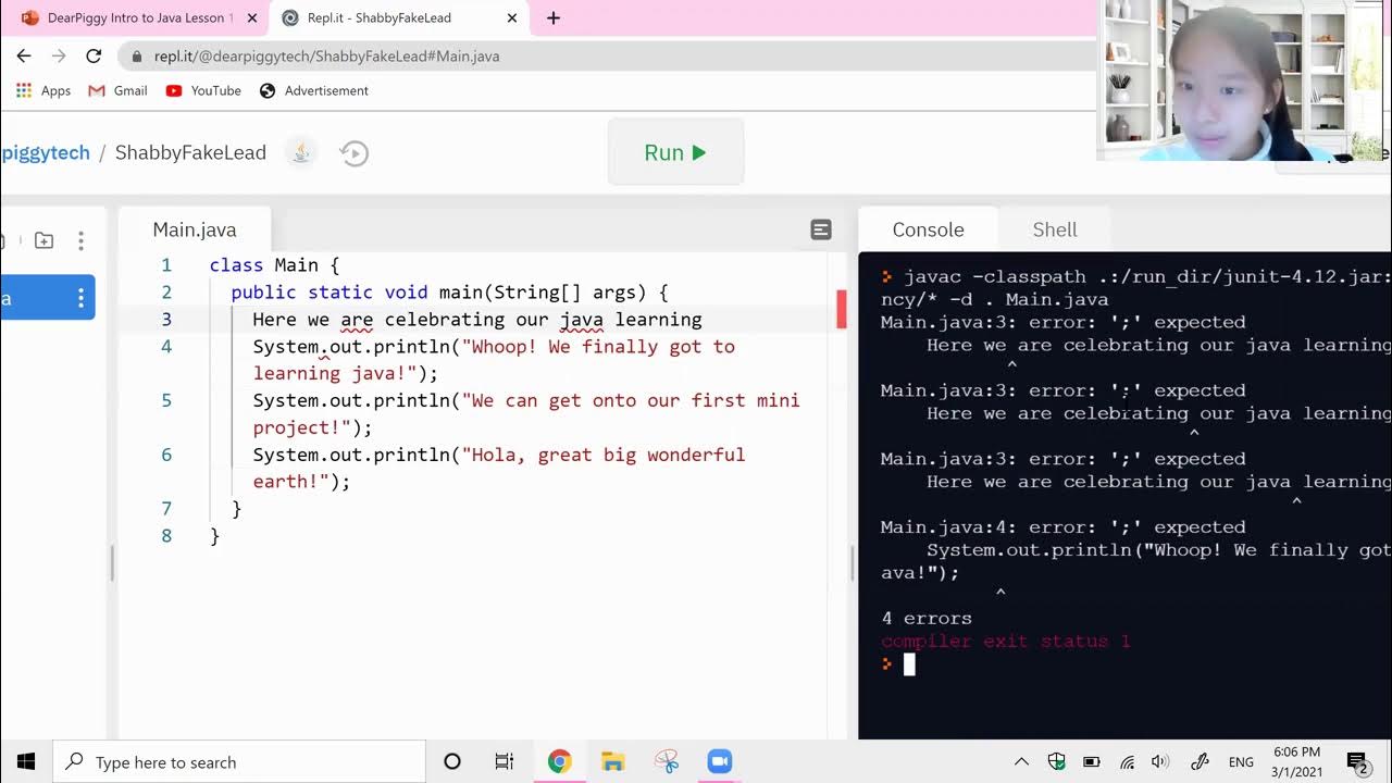 DearPiggy's Introduction to Java - Print Statements, Comments, Variables - YouTube