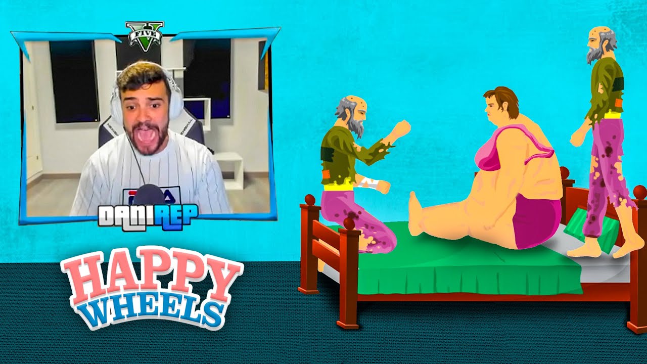 LA GORDA Y 2 VIEJOS DISFRUTAN DE LA VIDA - Happy Wheels - YouTube
