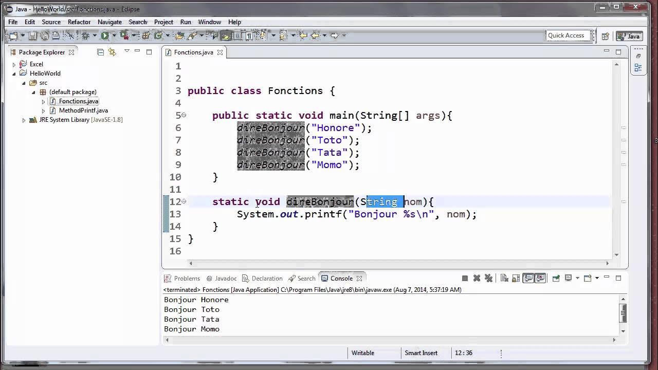 PROGRAMMER EN JAVA (Débutant) - 68 - Les methodes (2) - YouTube