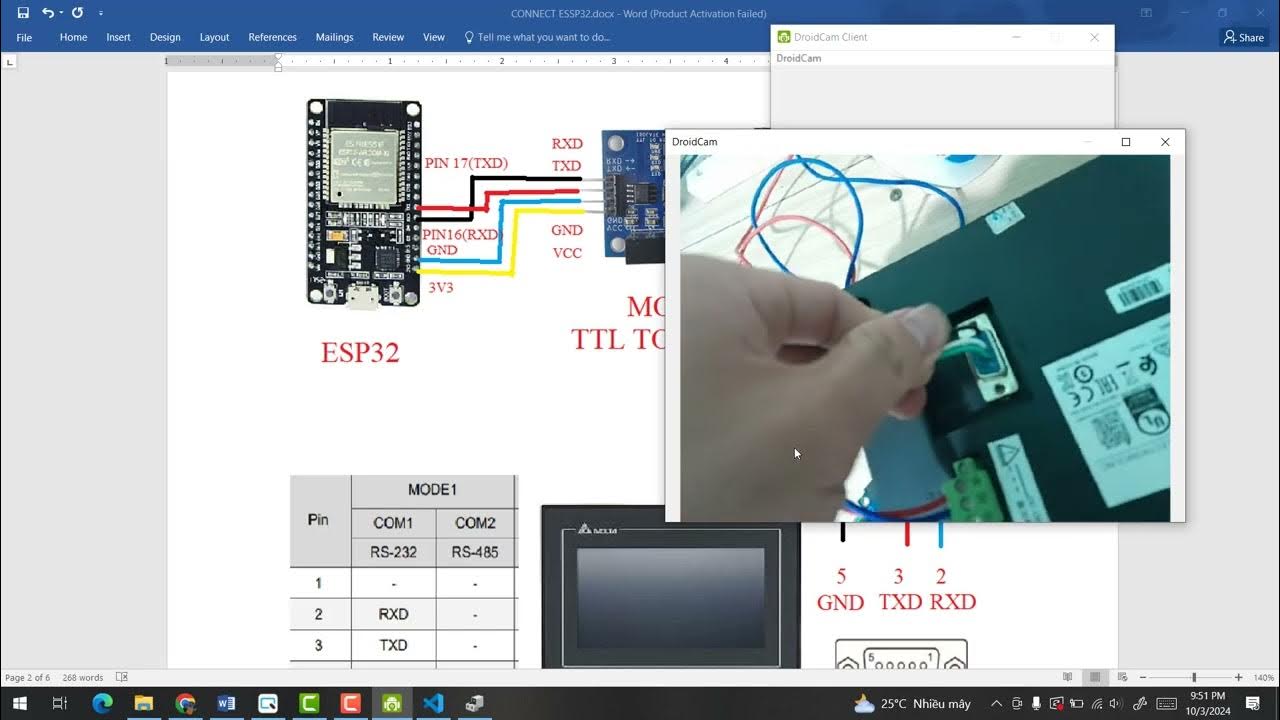 Esp32 connect HMI Detal Modbus RTU ( Comunication RS232 ) - YouTube