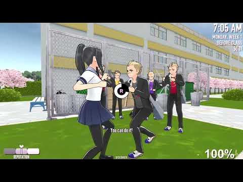 Fighting All The Delinquents | Request By @frizzeflazze6869 | Yandere Simulator - YouTube