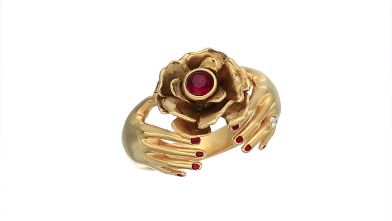 Marc Jacobs Hand Flower Ring SKU:8735310 - YouTube