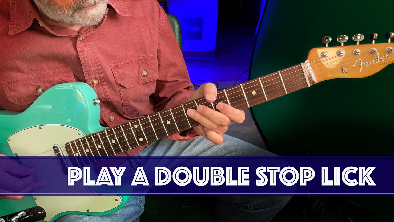 Learn and play a double stop lick! - YouTube