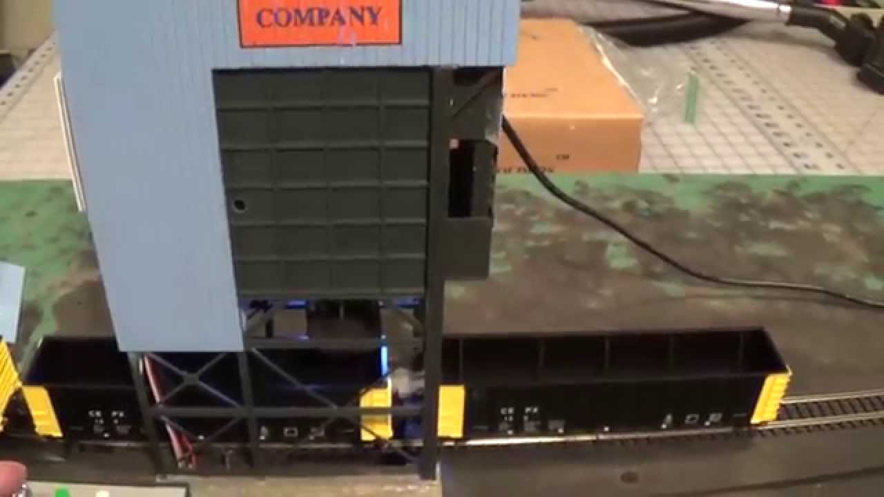 Operational HO Walthers coal flood loader Run Part 3 5 31 2015 - YouTube