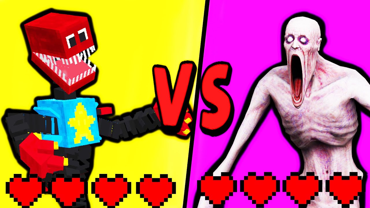 Boxy boo eat VS Scp shy guy 096 battle in minecraft - YouTube