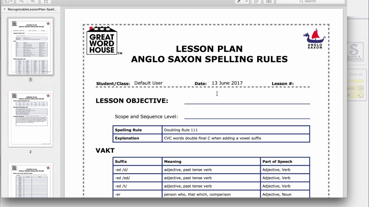 Creating a Lesson Plan: Anglo Saxon Spelling Rules - YouTube