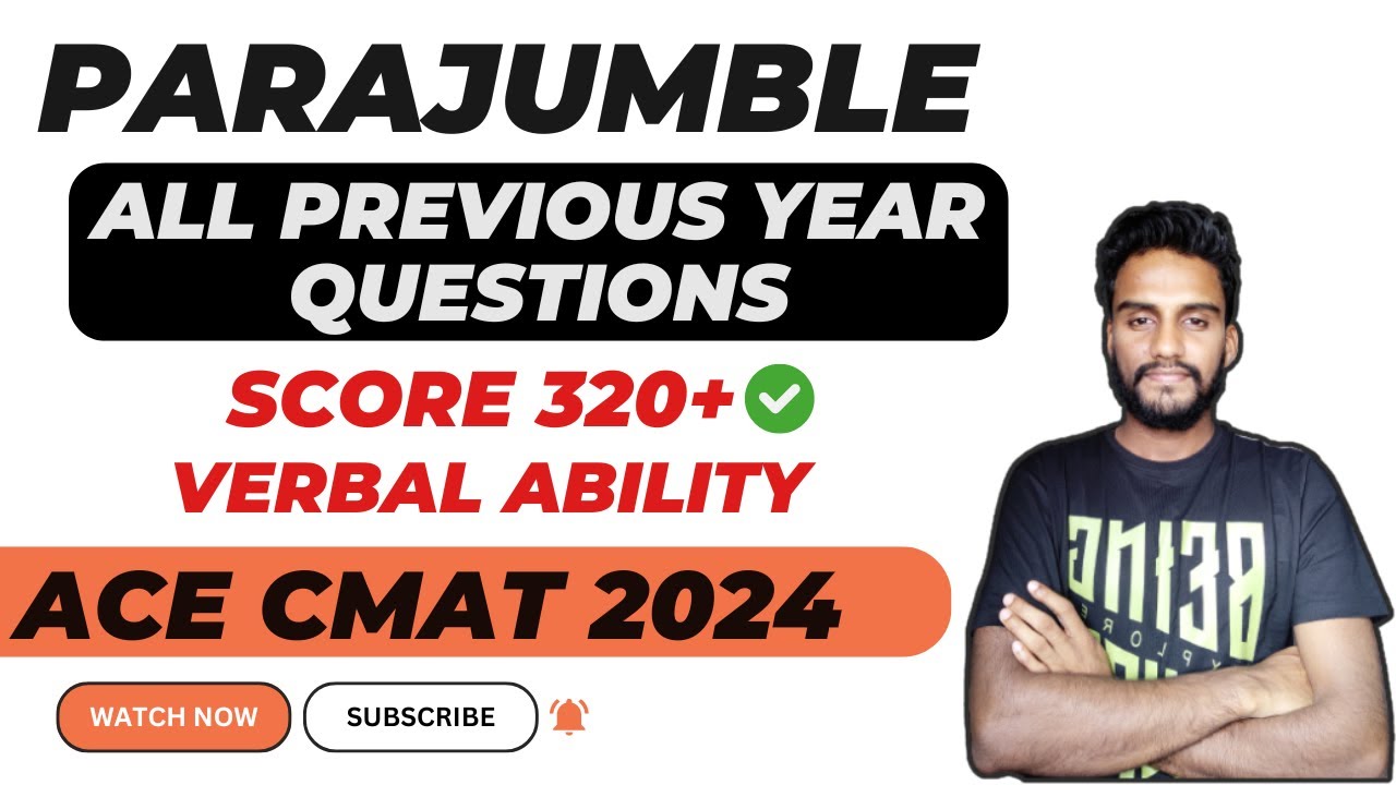 Complete ParaJumble I CMAT 2024 I All PYQ Questions I Important ...