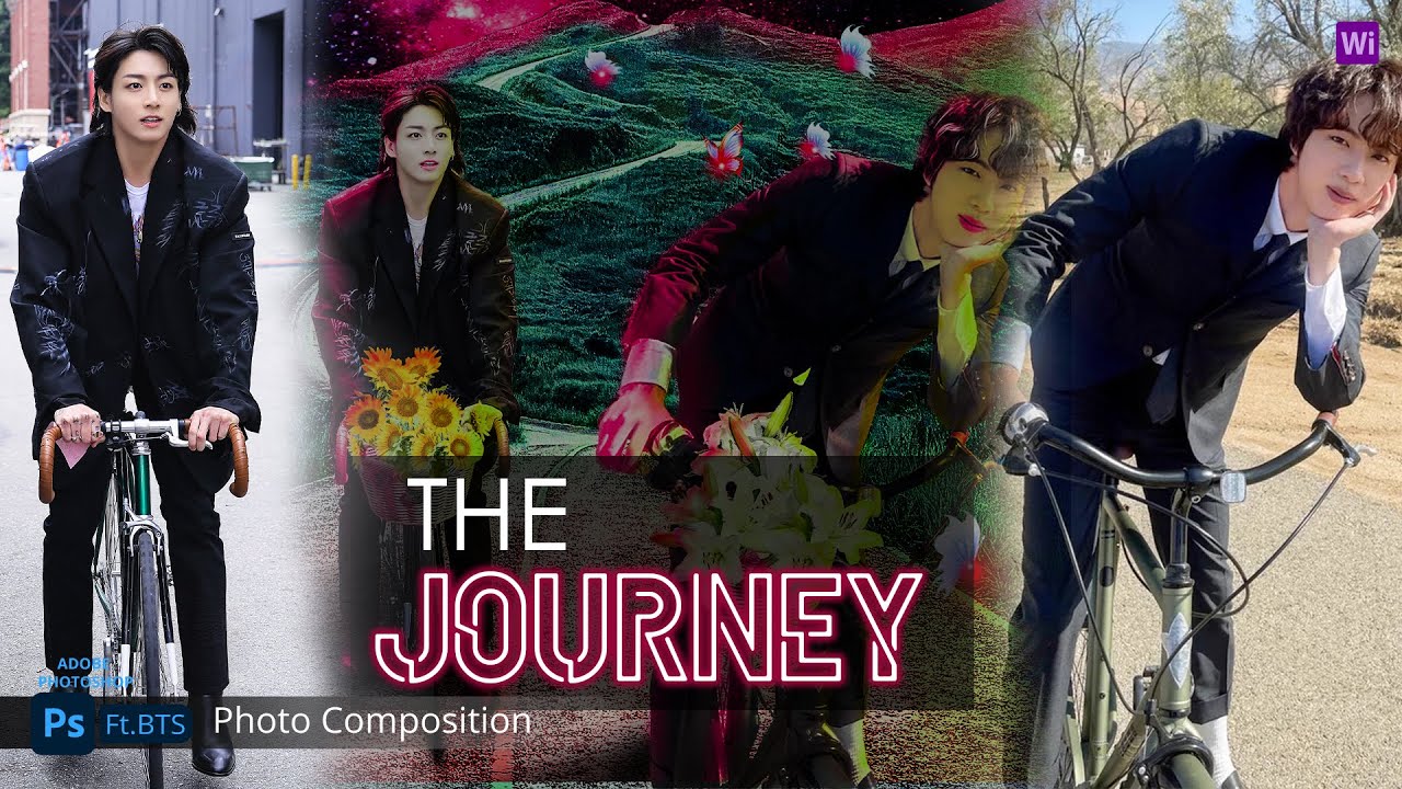 B T S Jungkook With Jin [JINKOOK] in bicycle Photo edit / BTS JINKOOK ...