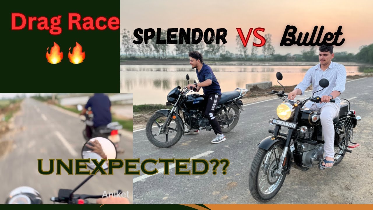 Drag Race Between Splendor Vs Bullet || Unexpected Result ? - YouTube