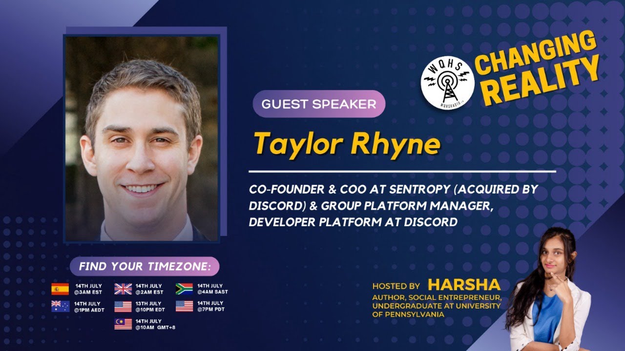 Changing Reality with Taylor Rhyne, Co-Founder & COO at Sentropy - YouTube