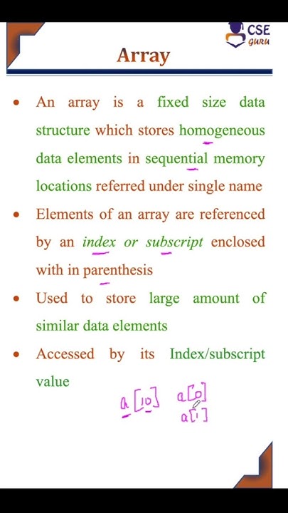 What is Array? #array #csegurushorts #shortsyoutube #shortsvideo #shorts #shortsfeed #short # ...