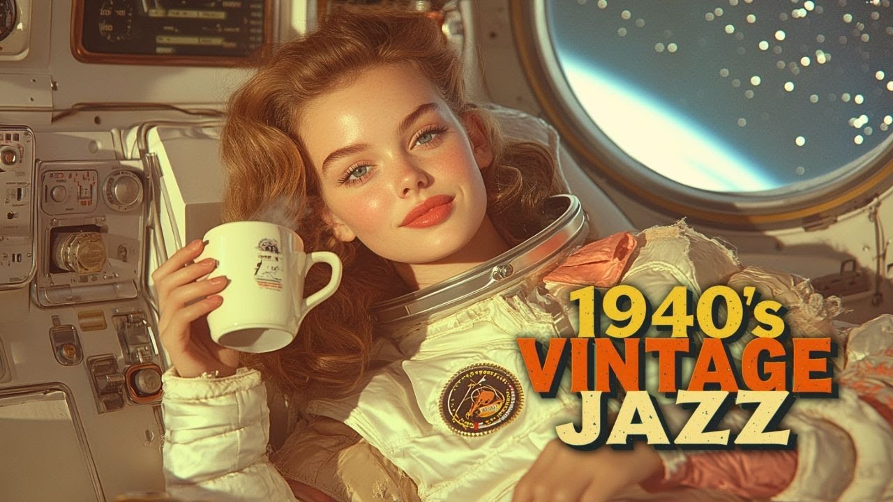 Retro Space Lounge Bliss 🌌📻 | Smooth 1930s-1940s Jazz Vibes | Vintage ...