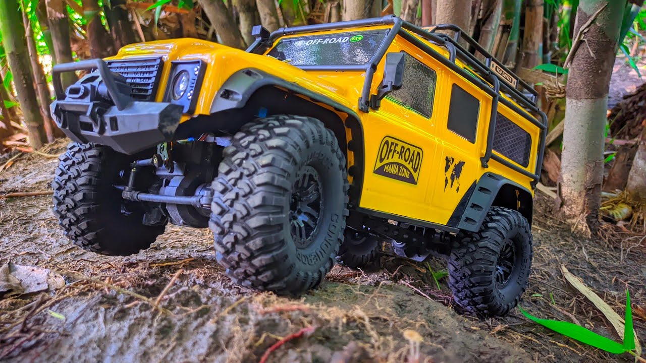 RC SCALE 1/10 LANDROVER DEFENDER 4×4 | EXCITING CHALLENGES - YouTube