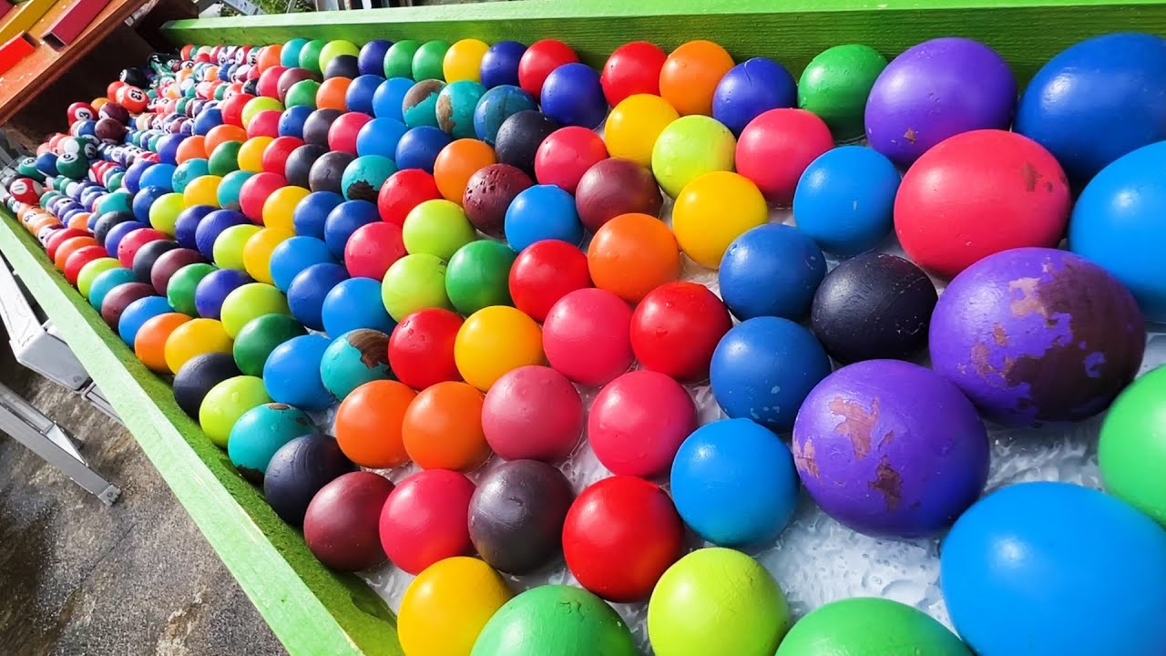Marble Run Colorful Ball ☆ 4-meter Transparent Pipe & Water Slide - YouTube