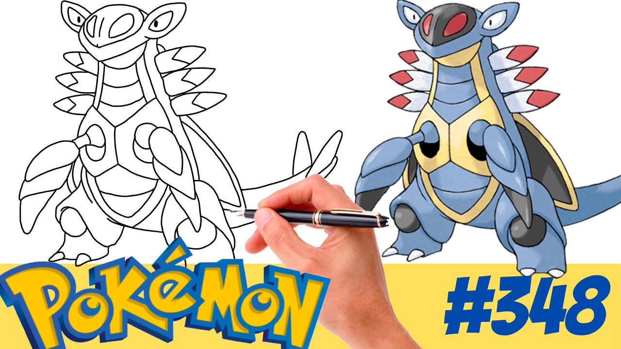 Cómo dibujar ARMALDO POKEMON #348 | FÁCIL | Generación 3 - YouTube